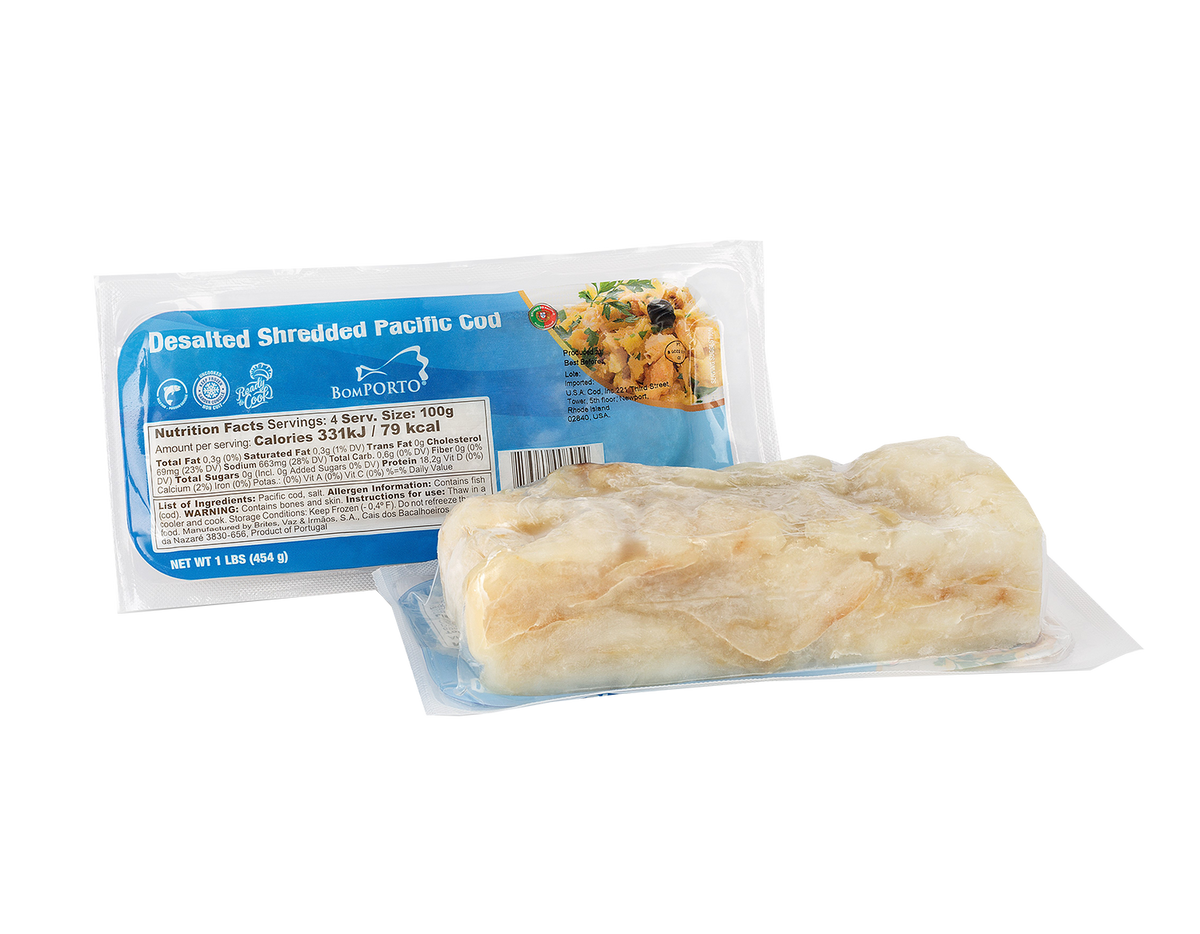 Bom Porto - Desalted Shredded Pacific Cod | Portugal Depot